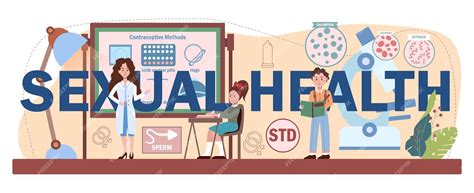 Premium Vector Sexual Health Typographic Header Sexual Education