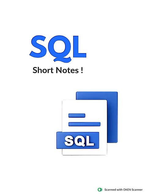 Sql Short Notes Pdf