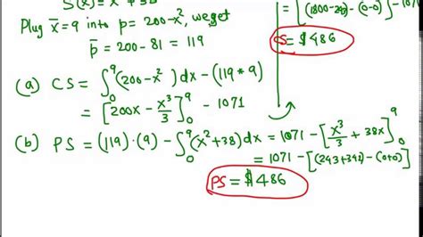 Business Calculus Consumers And Producers Surplus Example 2 Of 3