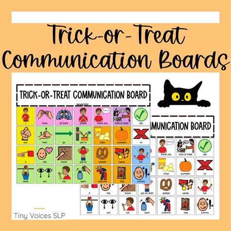 Trick Or Treat Aac Communication Boards Basic Communication Board