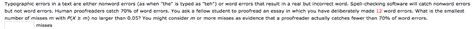 solved typographic errors in a text are either nonword