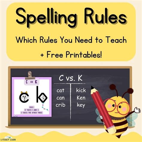 Spelling Rules Which Rules To Teach Free Printables Literacy Learn