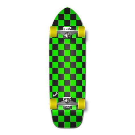 Punked Checker Green Old School 33 Pool Longboard Longboards Usa