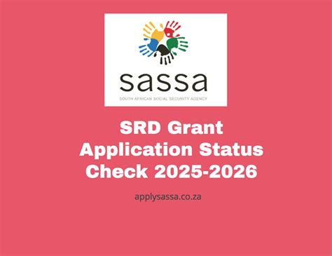 Srd Grant Application Status Check 2026 2027 Sassa Grant 2025