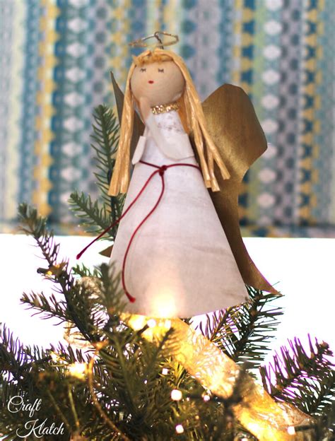 How To Make An Angel Tree Topper Out Of Recycled Materials Craft Klatch
