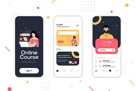Set Of UI UX GUI Screens On Behance
