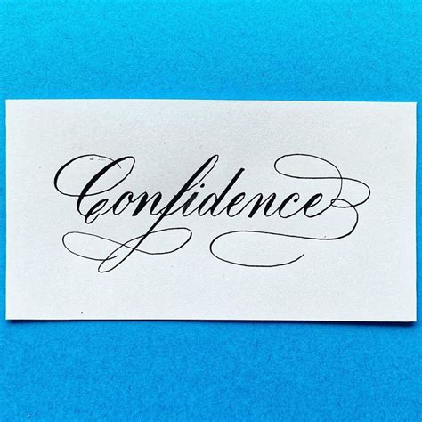 Confidence In Cursive Writing
