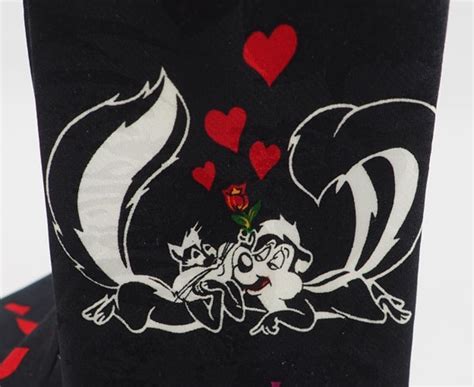 Vintage Looney Toons Pepé Le Pew Novelty Tie 1993 Wit Gem