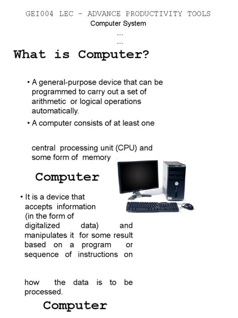computer system pdf computer hardware input output