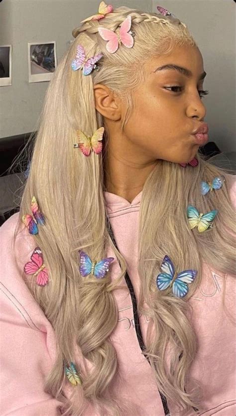 Butterfly Hair🦋🦋 Hair Inspiration Exotic Hairstyles Creative Hair Color