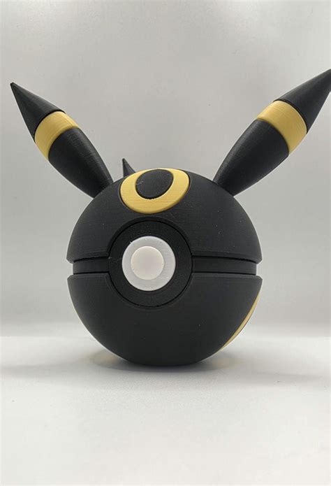 3d Printed Umbreon Pokeball Display Model Fan Art Collectible Etsy
