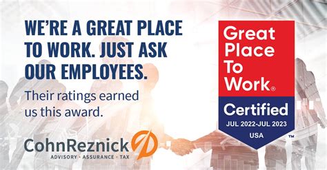 Cohnreznick Llp On Linkedin Cohnreznick Certified 2022 Great Place To Work™