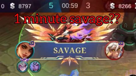 1 Minute Savage Mlbb Brawl Youtube