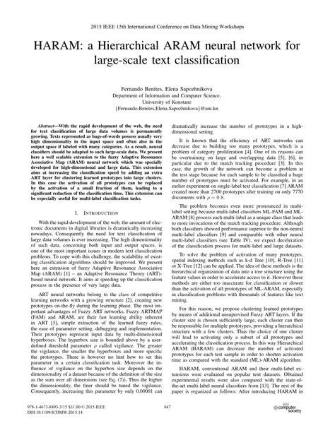pdf haram a hierarchical aram neural network for large scale text classification