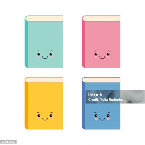 재미 귀여운 책 캐릭터 흰색 배경에 고립 만화 벡터 일러스트의 집합입니다 교과서에 대한 스톡 벡터 아트 및 기타 이미지 교과서 교습 교육 Istock