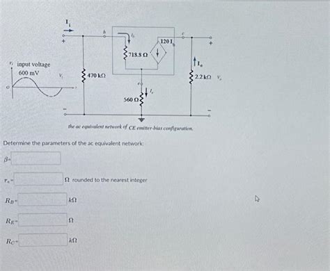 Solved The Ac Equivalent Network Of Ce Emitter Bias