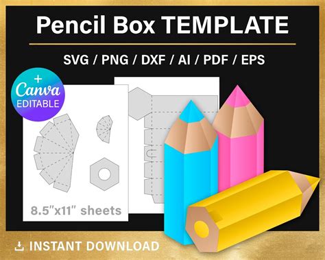 Pencil Candy Box Back To School Diy Pencil Favor T Boxes Teacher Appreciation Png Canva