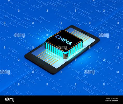 Chinas Electronic Chip Technology Network Data Transmission And