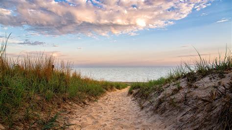 Indiana Dunes National Park On The Shores Of Lake Michigan