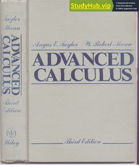 Advanced Calculus 3rd Edition Taylor Angus Wileyfayez Pdf