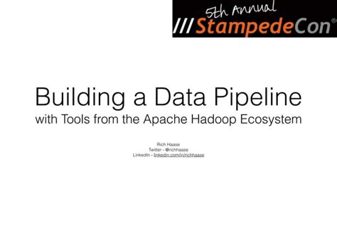 Building A Data Pipeline With Tools From The Hadoop Ecosystem
