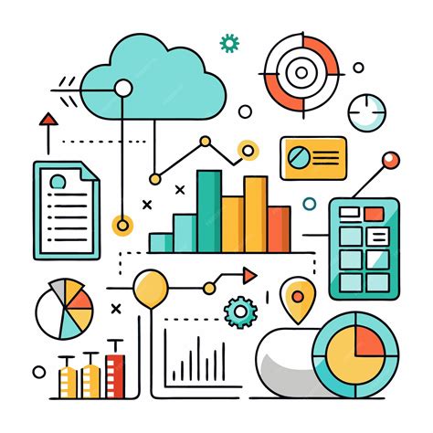 Colorful Infographic Illustration Of Business Data Analysis And