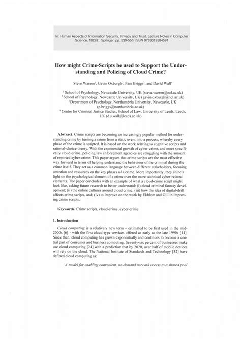 Criminality Script