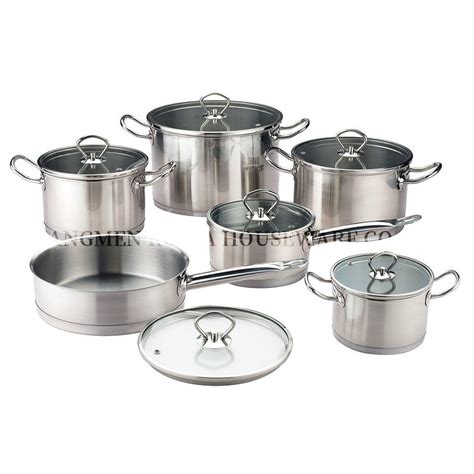 8 Pieces Stainless Steel Cookware With Casting Ss Handles With Copper Handle Cookware Set And