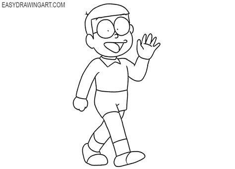 How To Draw Nobita Easy Drawing Art