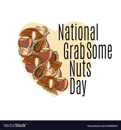 National Grab Some Nuts Day Concept For Banner Vector Image