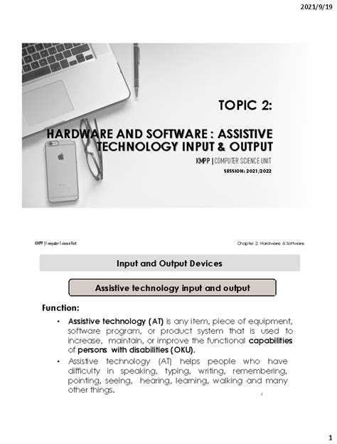 2 0 hardware assistive device topic 2 hardware and software