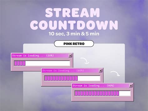stream countdown timer pink streamer twitch discord youtube streaming assets y2k