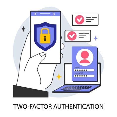 Two Factor Authentication Web Banner Or Landing Vector Image