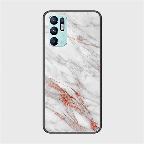 Oppo Reno 6 Case White Marble Series Printed Ultra Shine Premium