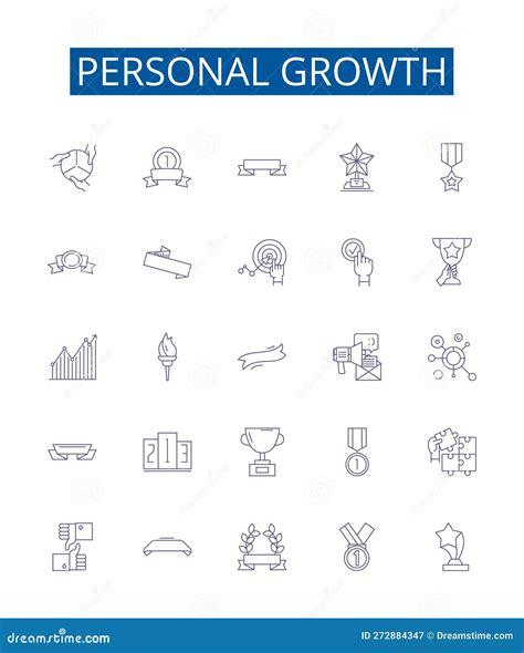 Personal Growth Line Icons Signs Set Design Collection Of Self
