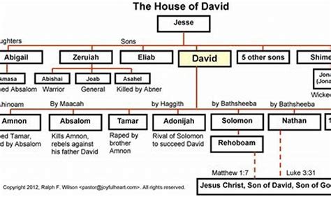 Exploring The King David Genealogy Chart Lineage