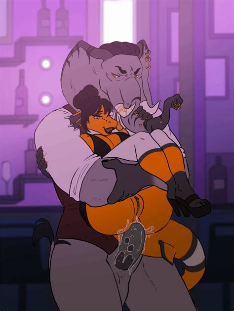 Rule 34 Animated Anthro Ass Chedoro Ur Irrelephant Cocktail Bar Duo Elephant Elephantid