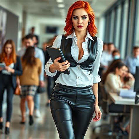 Flame Haired Beauty The Alluring Secretary