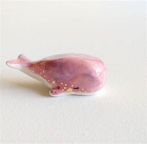 Ручная работа из глины розовый кит Pastel Whale Figurines Moon