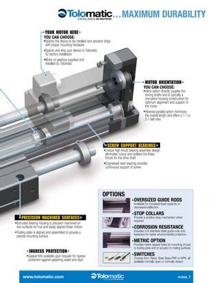 Tolomatic Rsa Gsa Rod Style Screw Drive Actuator Brochure Pdf