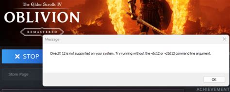 Fatal Error Directx 12 Is Not Supported On Your System Fix Oblivion Remastered Driver Easy