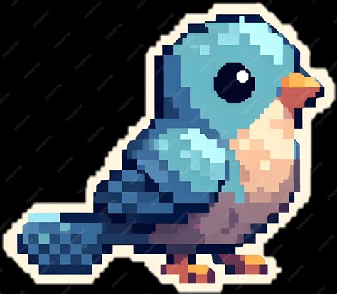Premium Photo A Cute Bird Pixel Art