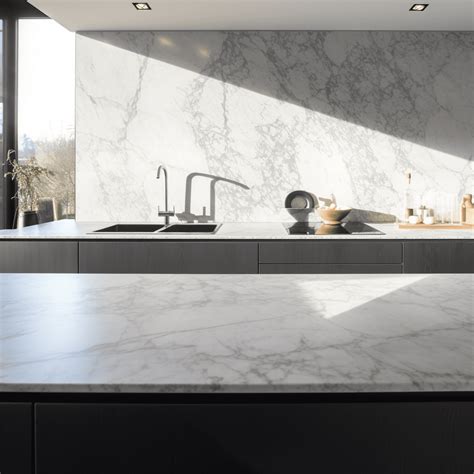 Plan De Travail En Marbre Blanc Joie Pour La Cuisine Mpc