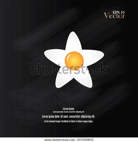Egg Fired Vector On Chalkboard Firedbrakfast Stock Vector Royalty Free