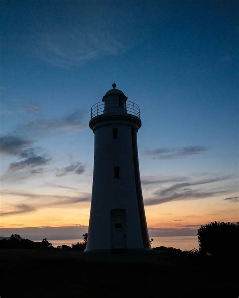 Devonport Lighthouse At Sunset