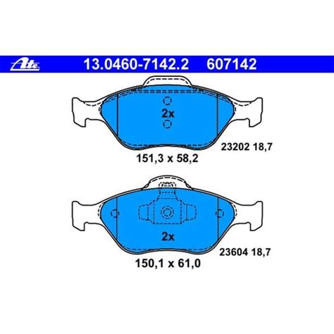 Ate Powerdisc Bremsscheiben 258mm BelÄge Vorne Für Mazda 2 Dy Bj