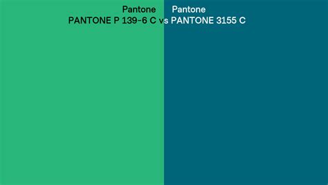 Pantone P 139 6 C Vs Pantone 3155 C Side By Side Comparison