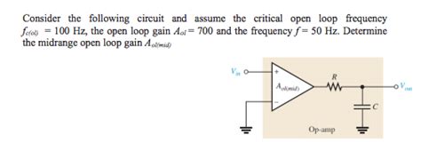 Solved Consider The Following Circuit And Assume The Chegg