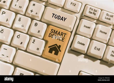 Writing Displaying Text Smart Device Concept Meaning Electronic Gadget That Able To Connect