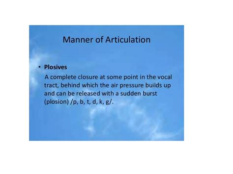 Classification Of Rp Consonants Ppt